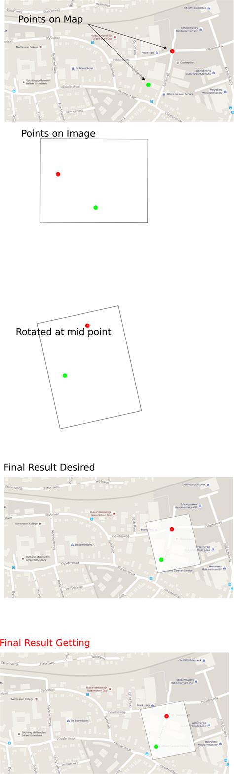 How To Map Any Arbitrary Two Points From Image To Mapview In Ios Overlay Mapkit Context Stack