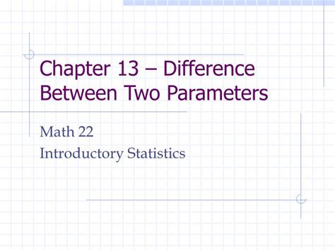 PPT Chapter Difference Between Two Parameters PowerPoint Presentation ID