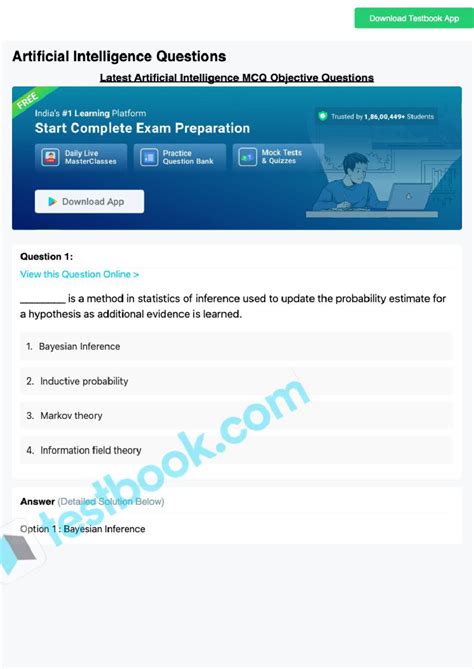 Mcq On Artificial Intelligence Generative AI Studocu