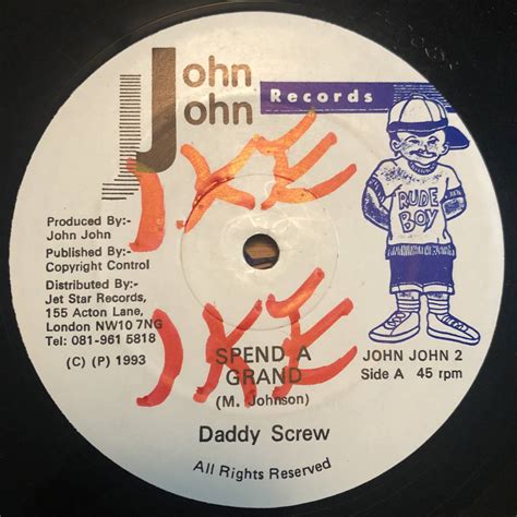 Yahoo オークション 試聴 Daddy Screw Spend A Grand John John