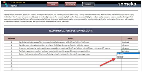 Standard Work Template Excel Template Scope Of Work Standard Operating Procedure Etsy
