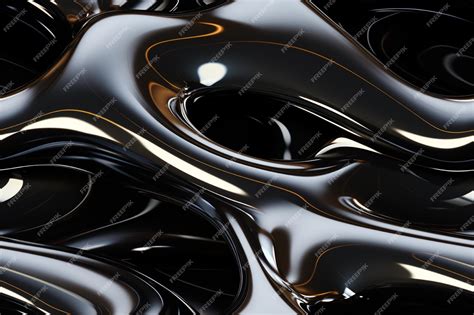 Premium AI Image | liquid mercury dramatic 3d seamless pattern