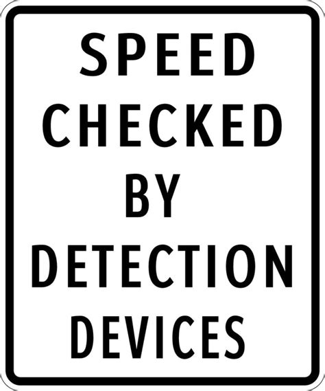 Speed Checked By Detection Devices Sign 30 X 30 — Traffic Depot