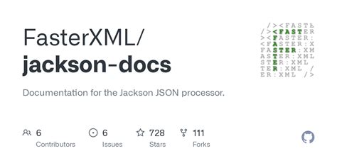 GitHub FasterXML Jackson Docs Documentation For The Jackson JSON Processor