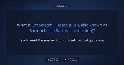 What Is Cat Scratch Disease Csd Also Known As Bartonellosis Bartonella Infection