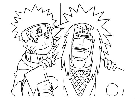 ناروتو مع جيرايا صورة تلوين قم بالتنزيل أو الطباعة أو التلوين عبر