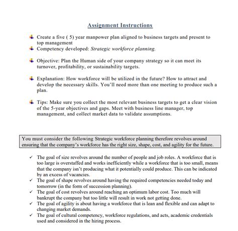 Solved Assignment Instructions Create A Five 5 Year