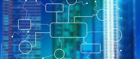 Blank Flowchart With Downtown San Francisco Skyline Buildings Stock