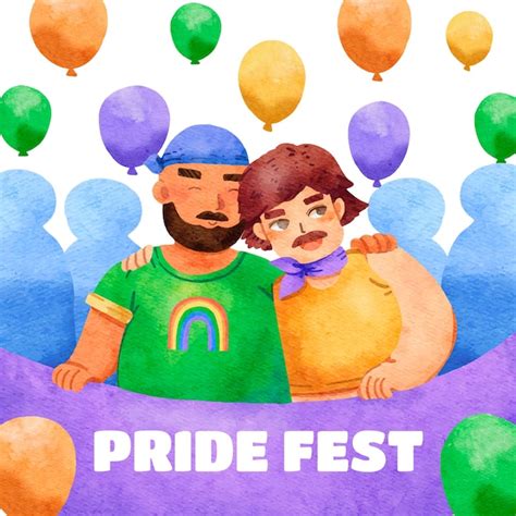 Premium Vector Watercolor Illustration For Pride Month Celebration