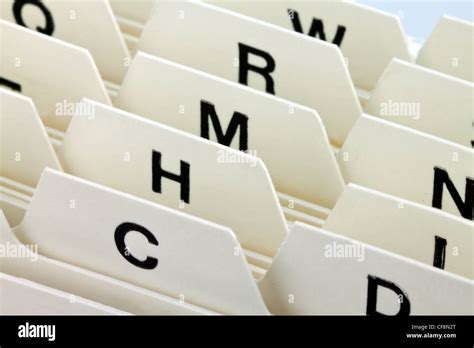 Alphabetical Index To Sort Index Cards Addresses Customer And Patient