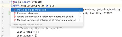 Auto import | PyCharm Documentation