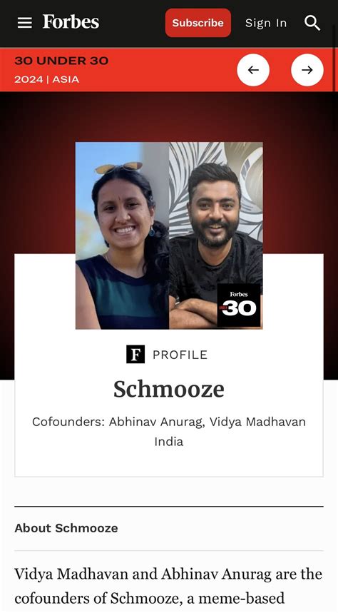 Vidya Madhavan On Linkedin Forbesunder30 23 Comments