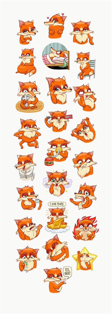 Go Fox Telegram Official Sticker Pack On Behance Go Fox Telegram Official Sticker Pack On Behance