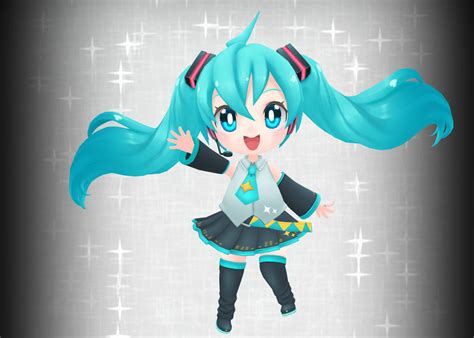 Mmd Chibi Miku By Sleepyslimes On Deviantart