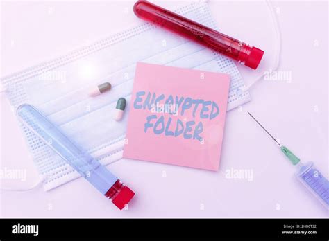 Text Showing Inspiration Encrypted Folder Concept Meaning Protect Confidential Data From