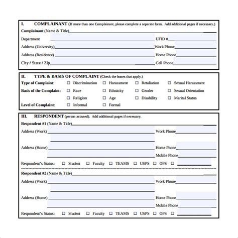 Free 7 Sample Eeoc Complaint Forms In Pdf Ms Word