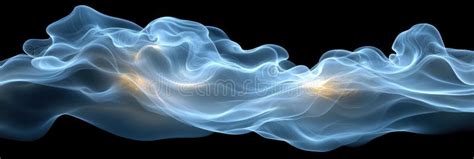 Organic Glowing Shapes Inspired By Underwater Light Trails Showcasing Fluid Movements Stock