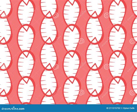 Vector Texture Background Seamless Pattern Hand Drawn Red White