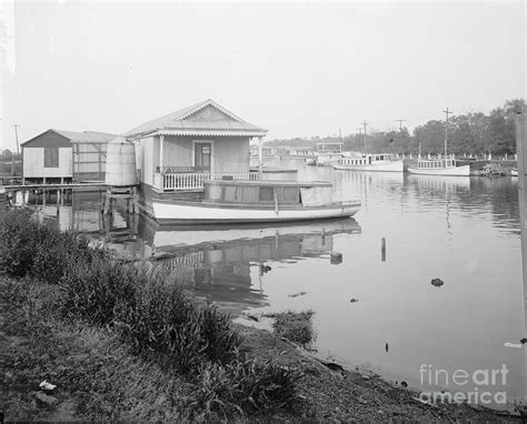 Along Bayou Saint John New Orleans 1910 Bw Photo Photograph By Detroit Publishing Co Fine