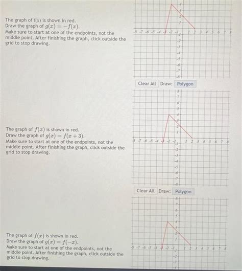 solved the graph of f x is shown in red draw the graph of