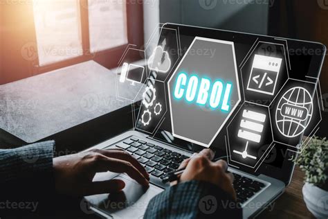 Cobol Common Business Oriented Language Person Working On Laptop