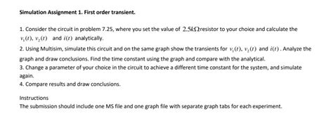 Simulation Assignment 1 First Order Transient 1