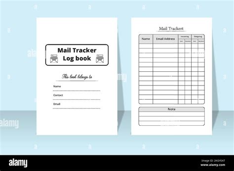 Mail Tracker Kdp Interior Logbook Mail Tracker Journal Template Incoming And Outgoing Mail