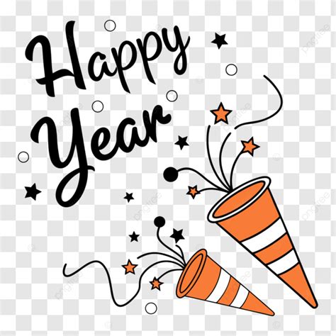 화려한 파티 송풍기와 함께 새해 복 많이 받으세요 디자인 파티 포퍼 색종이 조각 축하 디자인 Png 일러스트 및 이미지 에 대한 무료 다운로드 Pngtree