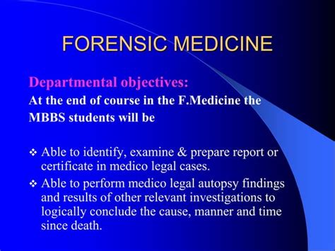 Forensic Medicine Ppt