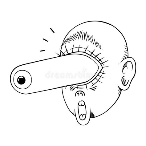 Crazy Eye Looking Draw Stock Vector Illustration Of Human 337831046