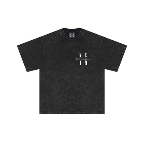 Medm Classic Logo Washed Tee Black Shopee Malaysia