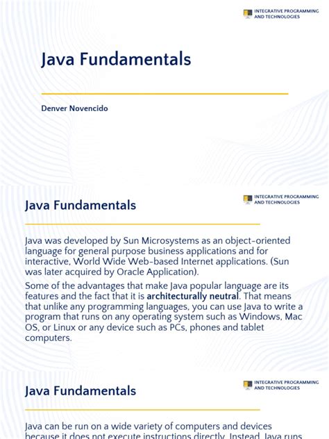 l2 java fundamentals pdf java programming language class