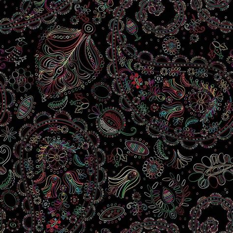 Vector Paisley 3 Seamless Paisley Pattern Floral Repeat Vector Seamless Paisley Pattern Floral