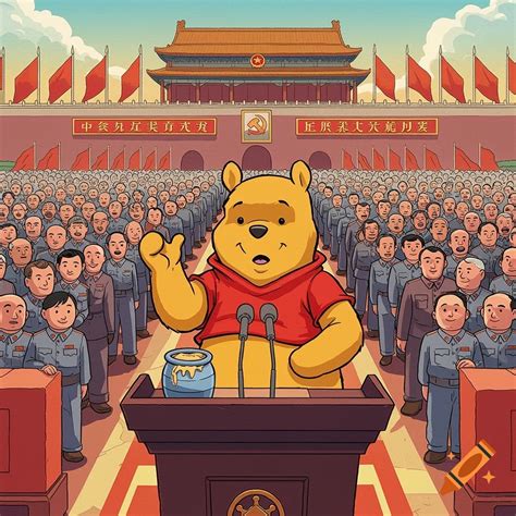 Winnie The Pooh Addressing The Communist Party Of China On Craiyon