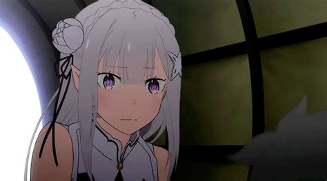 Emilia Re Zero Emilia Re Zero Anime Gif Re Zero Kara Hajimeru Isekai Seikatsu