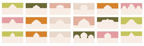 various geometric shapes for website header or footer sections adorned