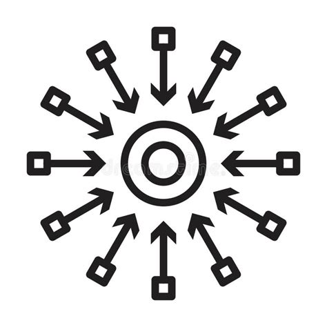 Centralized Database Icon Perfect For It And Network Solutions Stock