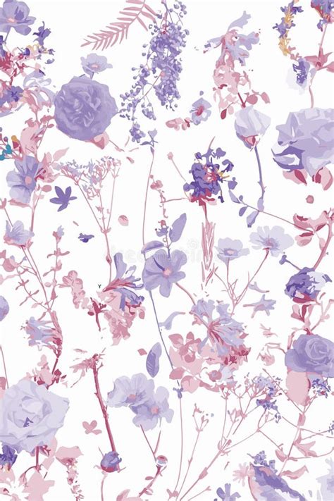 Botanical Wallpaper Seamless Pattern Floral Abstract Print Artistic