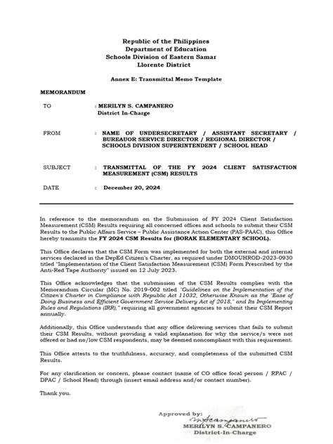 Transmittal Memo Pdf