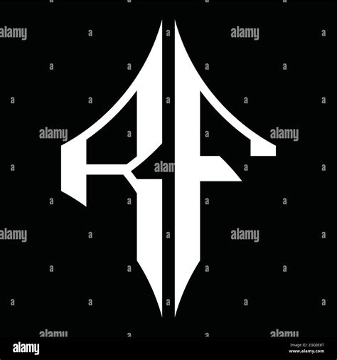 Rf Logo Monogram With Overlapping Style Vintage Design Template Stock