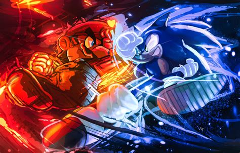 Mario Sonic The Hedgehog Mario Series Nintendo Sega Sonic Series Highres Image Sample