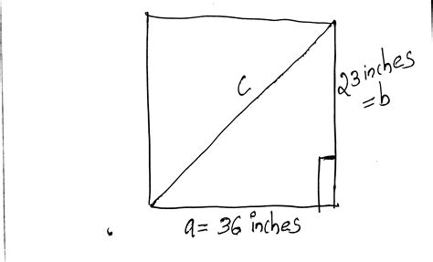Solved Use The Pythagorean Theorem To Calculate The Diagonal Of A Tv