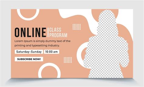 Online Class Education Program Promotional Video Thumbnail Post Ready