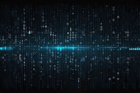 premium photo vector illustration binary code dark background