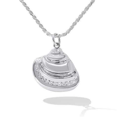 Diamond Pawleys Island Shell Pendant Whitmire Fine Jewelry Whitmires