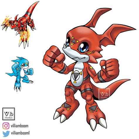 Digimon Evolution Chart Guilmon Guilmon Digimon Digital Tamers 2
