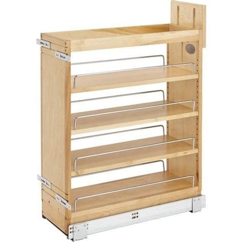 Rev A Shelf BCSC C Inch Width Wood Pull Out Base Cabinet Organizer With Blumotion Soft
