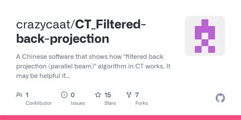 Github Crazycaatctfiltered Back Projection A Chinese Software That Shows How Filtered Back