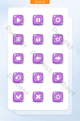 Cartoon Button Set Game Pack GUI Element For Mobile Game UI EPS Free Download Pikbest
