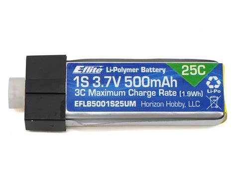 E Flite 1s Eflb5001s25um 25c High Current Lipo Battery Pack Wumx